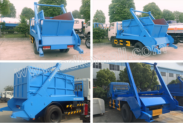 New designed arm-hook garbage truck, 8cbm skip loader garbage truck for ...